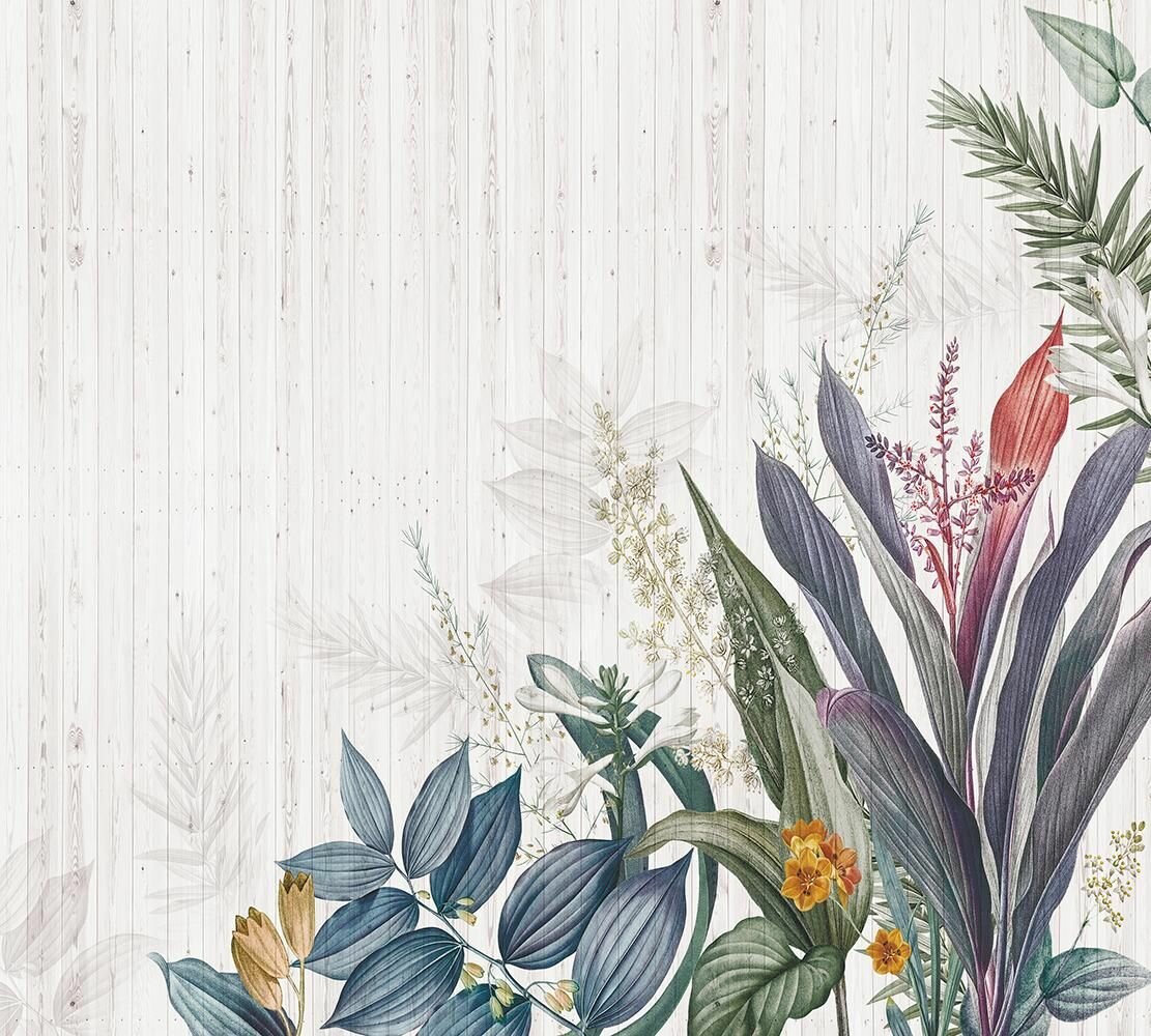 Фотообои Z-290 Листья на деревянном фоне 300х270 DIVINO