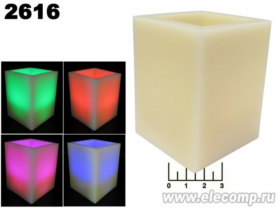 Светильник-свеча восковая Jazzway CL3-RGB-S34 99*75
