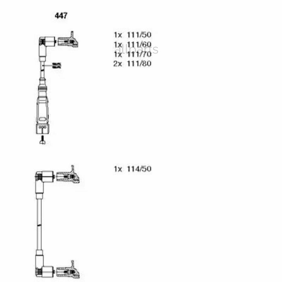 BREMI 447 Провода в/в к-т Audi 5-syl.