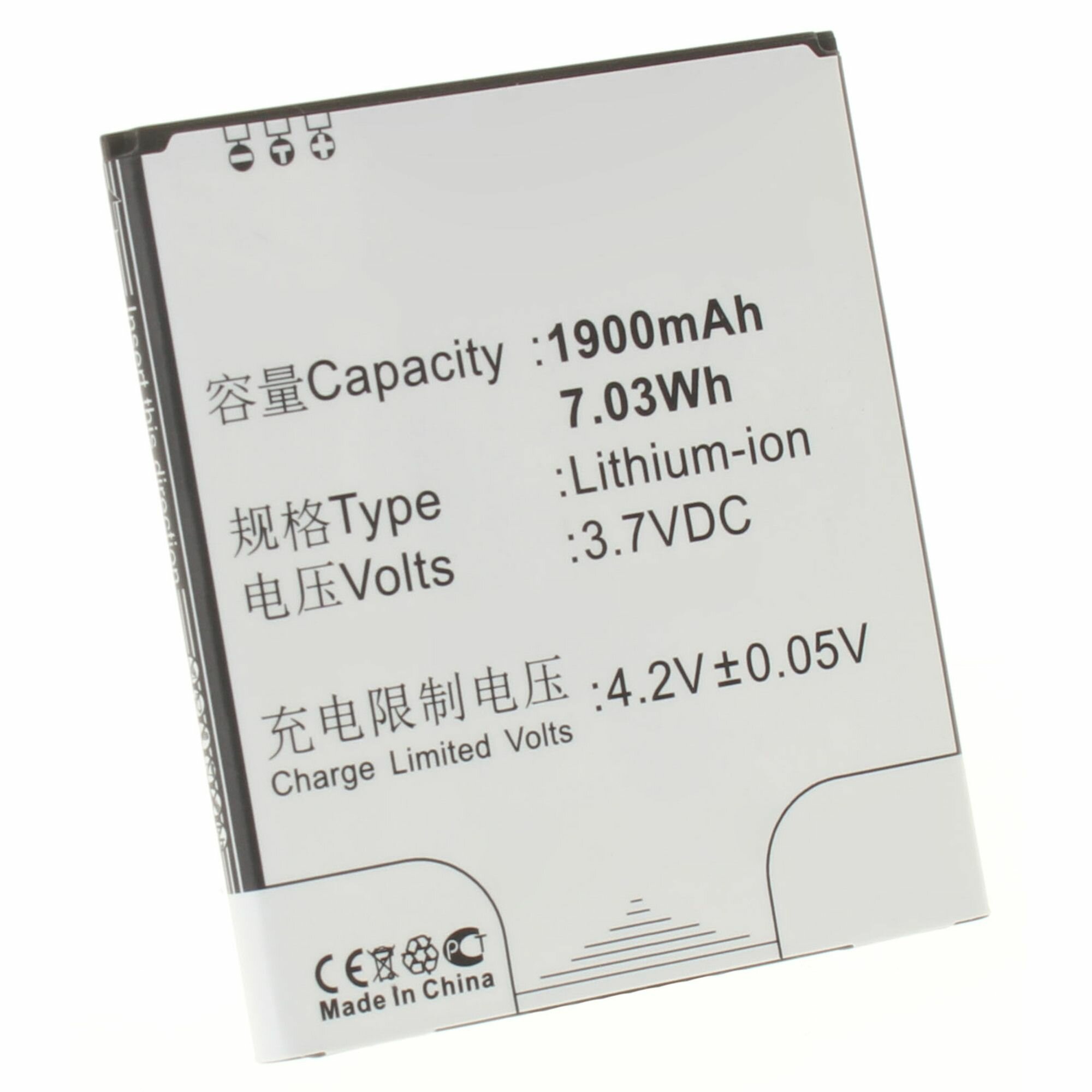 Аккумуляторная батарея iBatt 1900mAh для телефона Alcatel One Touch POP D7 ( TLi019A5)