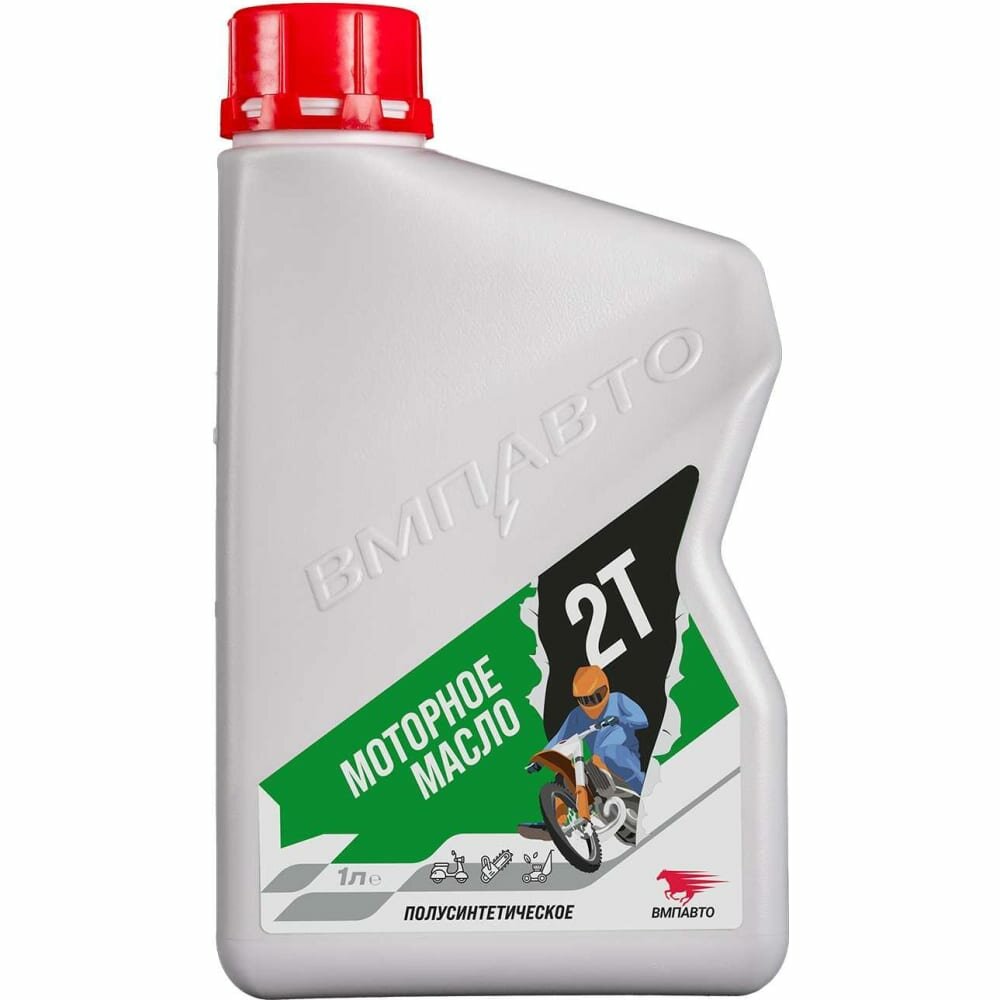 Масло двухтактное полусинтетическое канистра 1 л ВМПАВТО 9209, синий