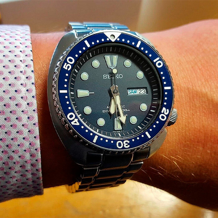 Наручные часы SEIKO Prospex, синий, серебряный — фото 1
