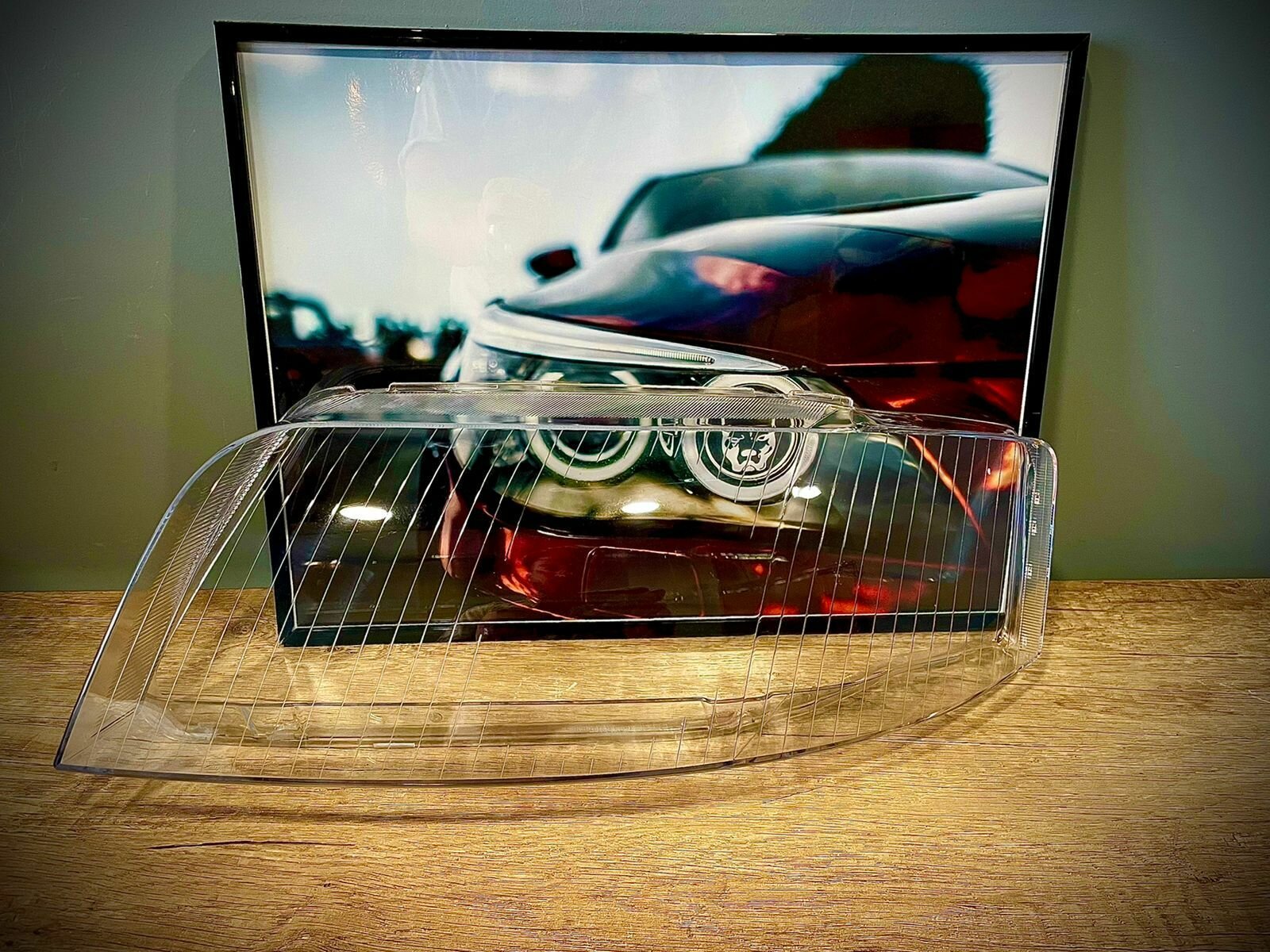 Стекло фары Audi A6 C6 2004-2011 (левое)