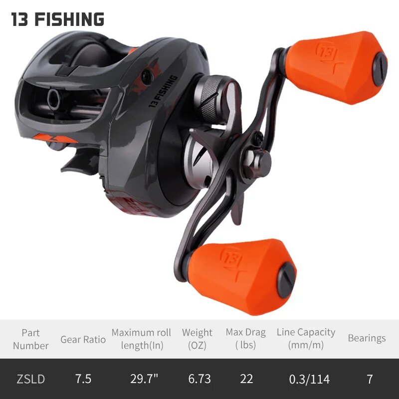 Рыболовная катушка 13FISHING Concept Z SLD Левая рука, Gear ratio 7.5