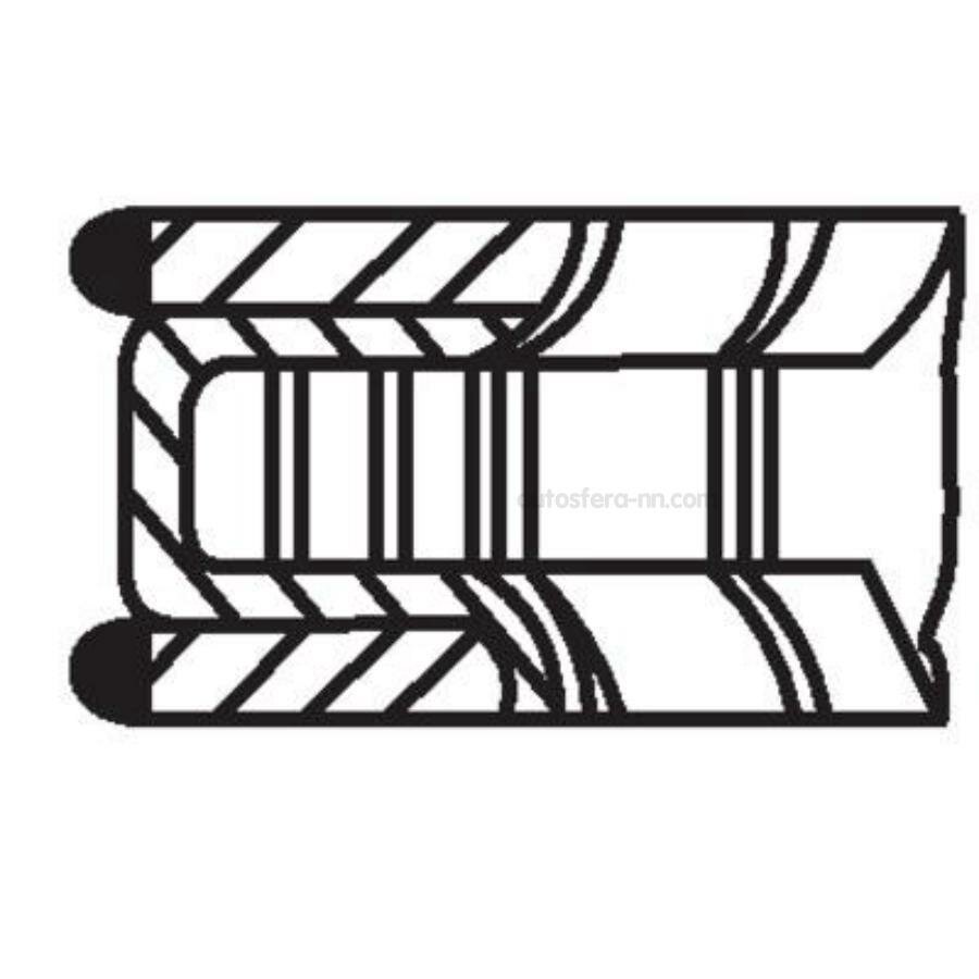 MAHLE 00114N0 Кольца поршневые 1шт MERCEDES 2.8-4.2 M112 =89.9 1.5x1.75x3 std