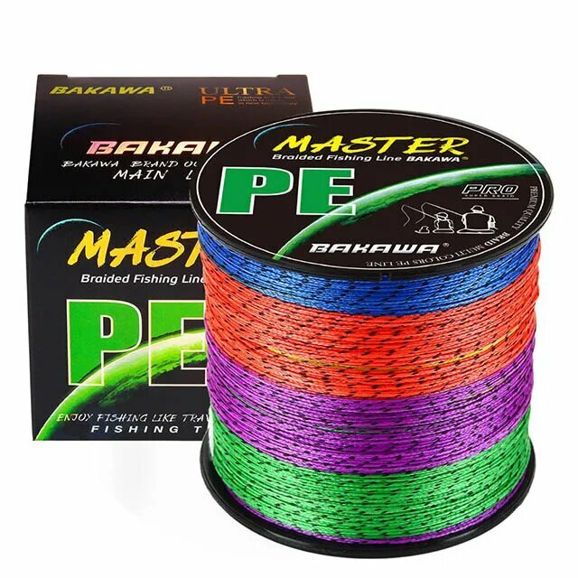 Бакава 8-жильная плетенная рыболовная леска Зеленый, X8 150m18lb 0.6, Speckle Multicolor