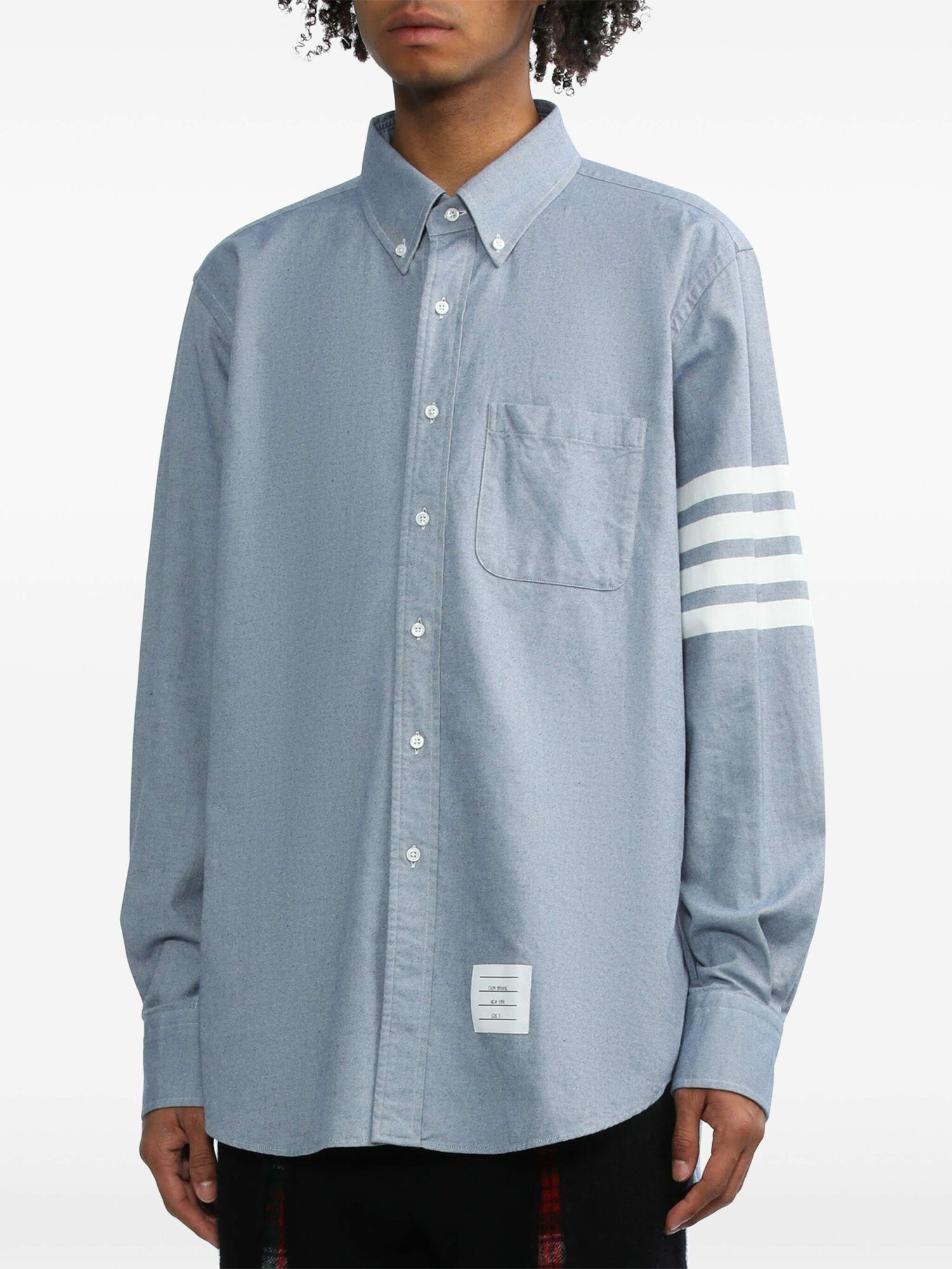 Рубашка THOM BROWNE 4-Bar, размер 2XL, blue — фото 1