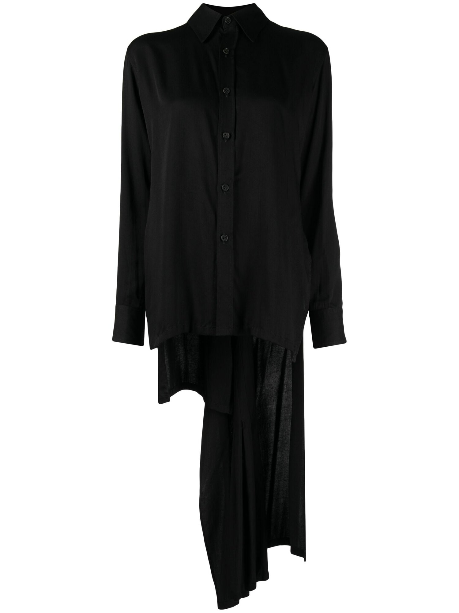Рубашка Pleated high-low hem shirt