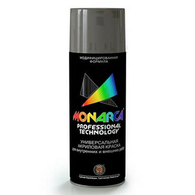 Краска аэрозольная MONARCA универсальная Сигнальный Серый 520мл, арт.17004