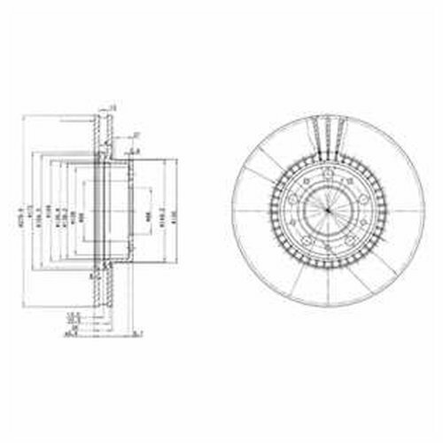 Тормозной диск передний Delphi BG2719 для Volvo 740, 760, 940 II, 960