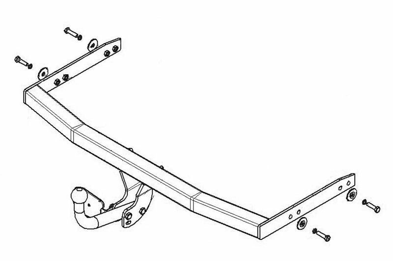 Фаркоп на SKODA OCTAVIA, ESTATE, TOUR (1996-2004, 1998-2002, 2000-2011) (без электрики, паспорт/сертификат в комплекте) Автос. SK 04
