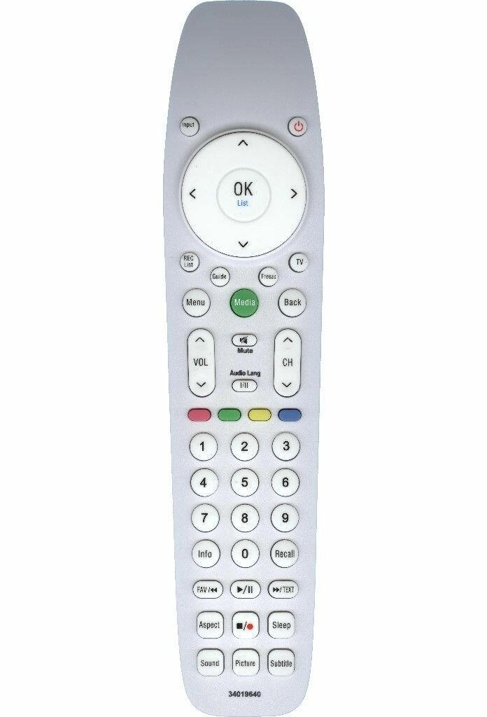 Пульт 34019640 WHITE для телевизора DEXP