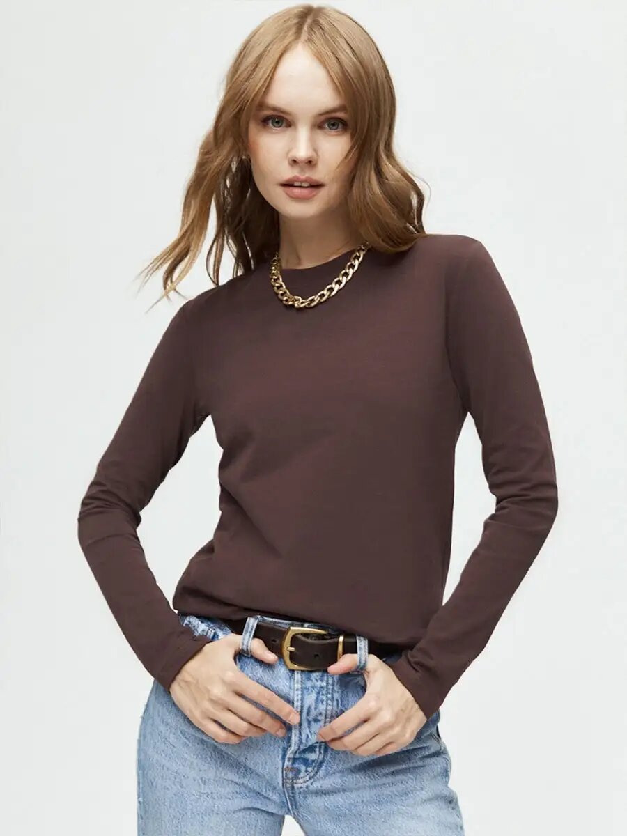 Лонгслив приталенный