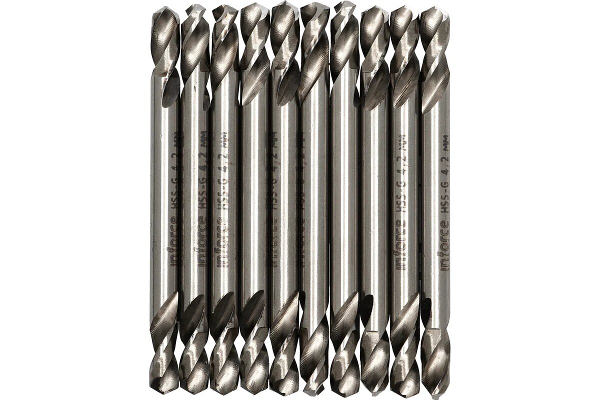 Inforce 11-01-724 Сверло по металлу двустороннее HSS-G 4.2х55 мм, 10 шт в упаковке