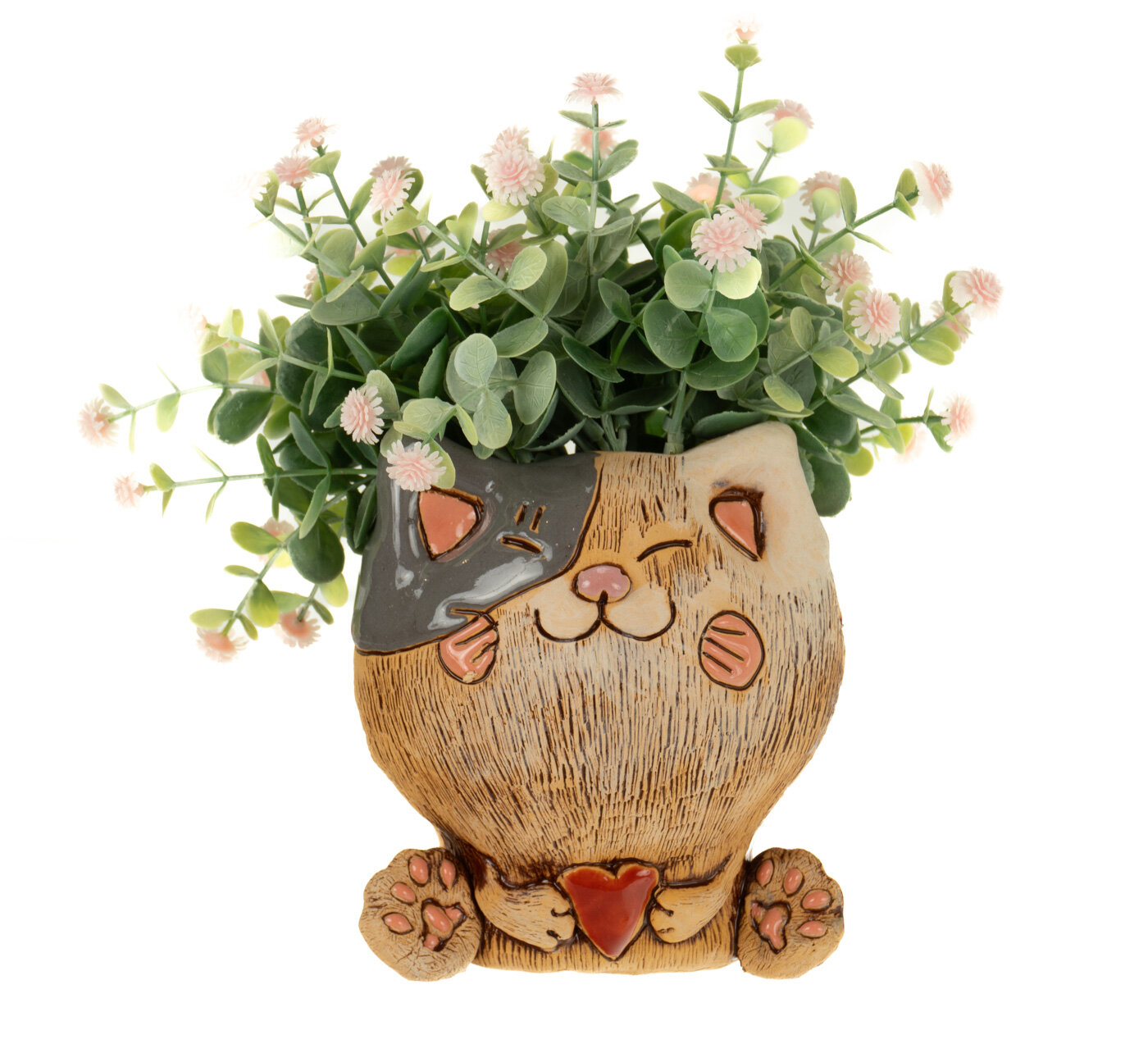 Аниме кот с сердцем забавное кашпо, фигурка