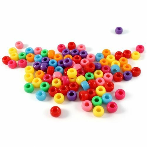 Акриловые бусины 6*9мм (125гр.)