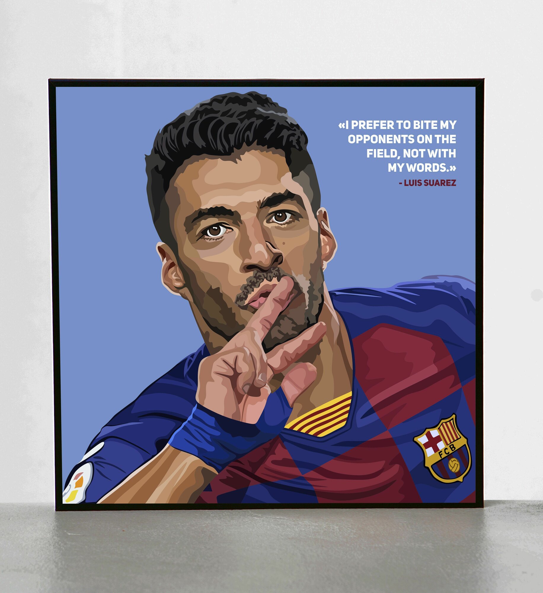 Картина постер Луис Суарес Барселона в стиле поп-арт