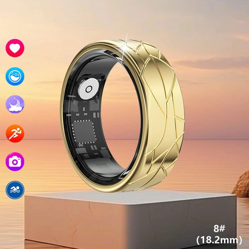 Фитнес трекер Smart Ring, отслеживающий сон, шагомер, сердце, температуру, для iOS и Android