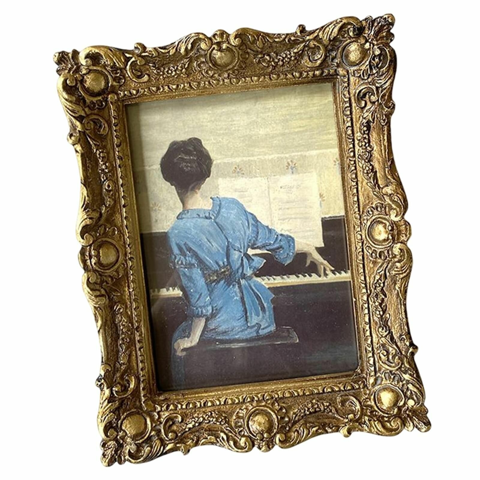 Ретро фоторамка Золотая винтажная фоторамка