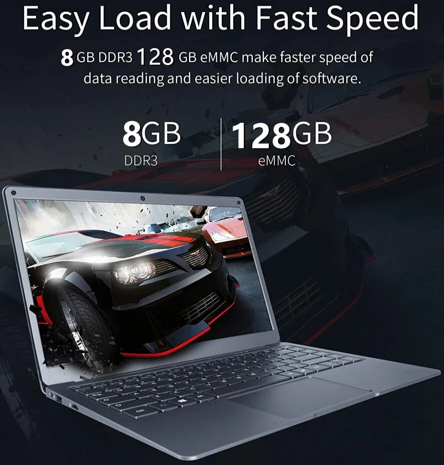 Планшет Jumper, 13.3", 6/128ГБ, Wi-Fi, Windows