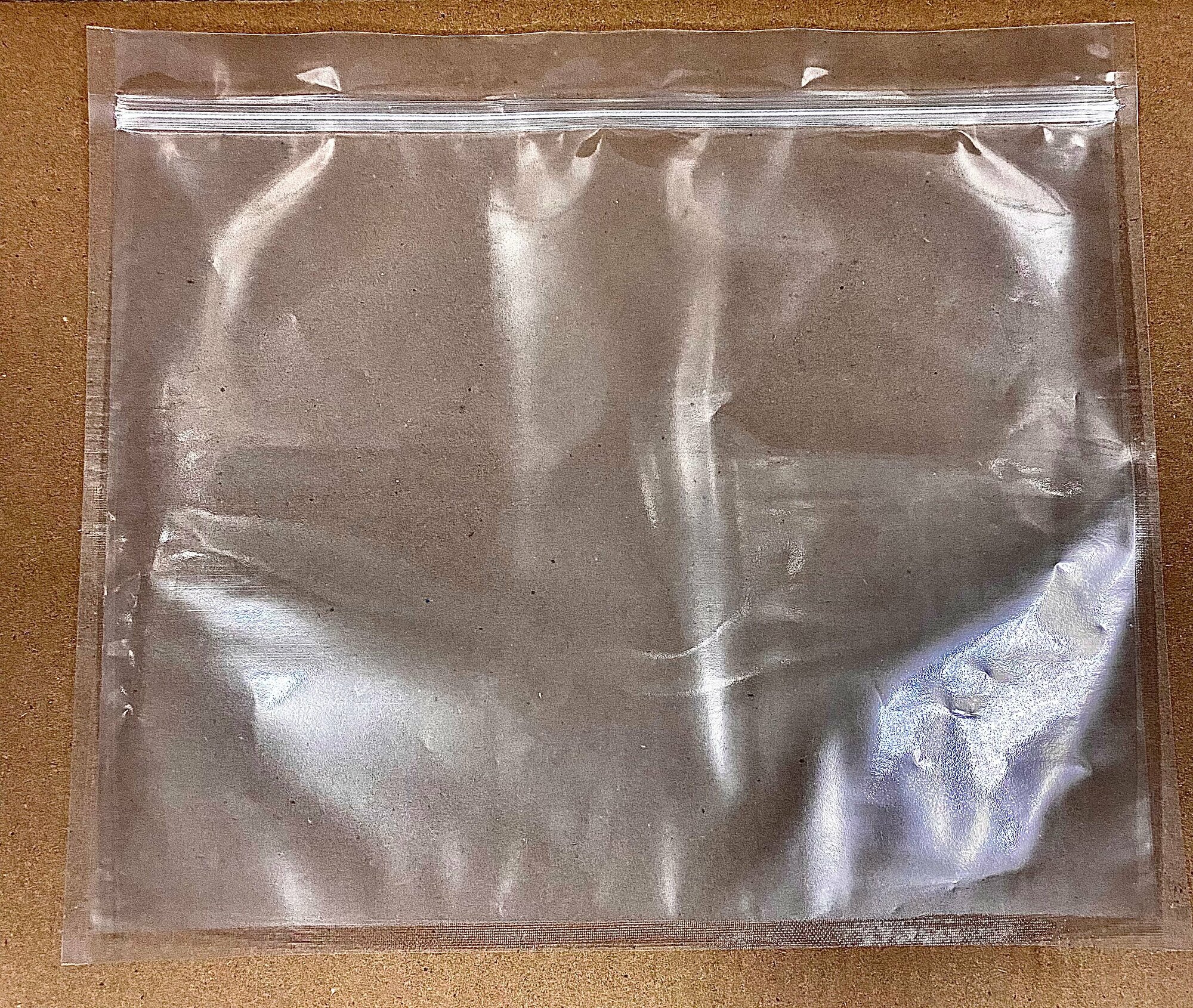 Пакет 34 см х 25 см до замка, с замком зип-лок, ПЭТ/ПЭ 110 мкм, прозрачный, 50 шт.