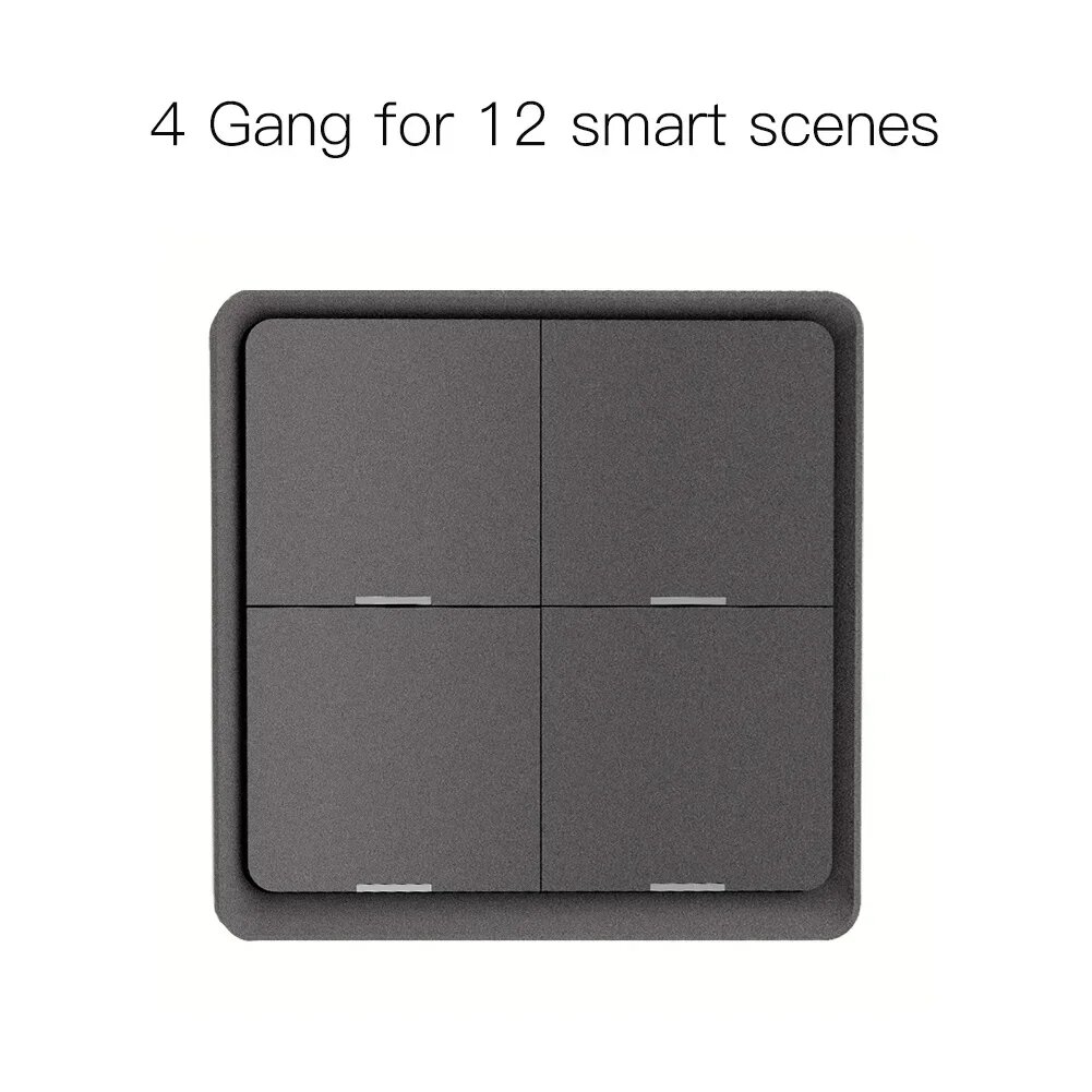 MOES 4 Gang ZigBee Контроллер сценариев, Gray Switch
