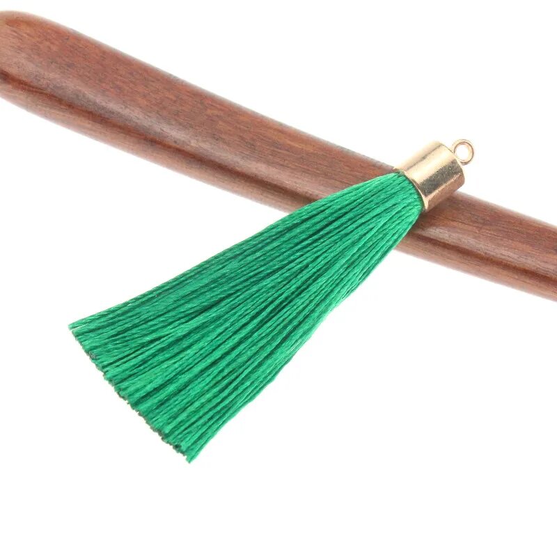 Металлические шелковые кисточки 55 мм, набор из 10 штук Изумрудный, 55mm 10PCS-LOT, green