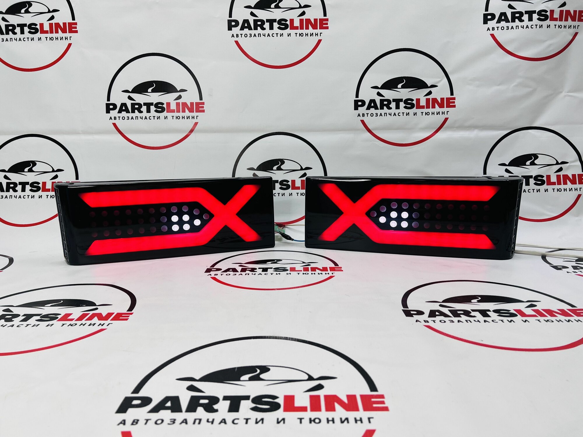 Светодиодные фонари ВАЗ 2108, 2109, 2113, 2114, 21099 "Иксы" тонированные, комплект