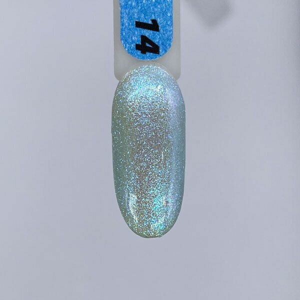 Y.ME Цветной гель-лак Gel Colour 14 (серебристый), 10 мл, для ногтей c шиммером