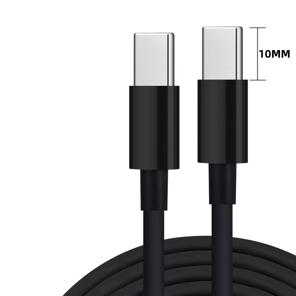 Длинный USB-кабель для быстрой зарядки типа C, 10 мм для Blackview Bv9900 Pro Bv6100 Bv9700 BV9600 Oukitel U18, USB-C, кабель, провод для зарядного устройства, вилка 0,5 м, Black