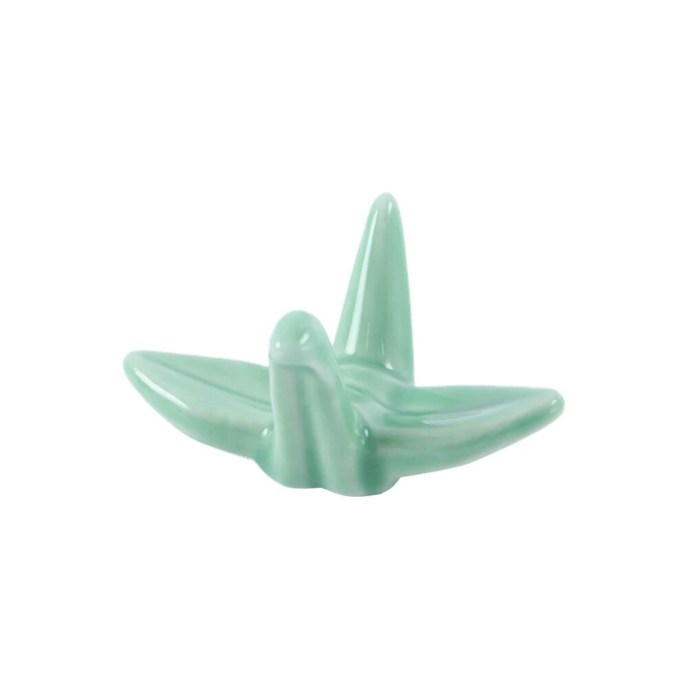 Керамическая фигурка птицы Цапля, цвет Ceramic-green