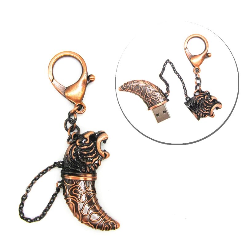 Классный металлический брелок дамасский нож кинжал Usb флэш-накопитель 32 ГБ 16 ГБ 8 ГБ 4 ГБ Флешка 64 Гб флэш-накопитель USB-накопитель водонепроницаемый