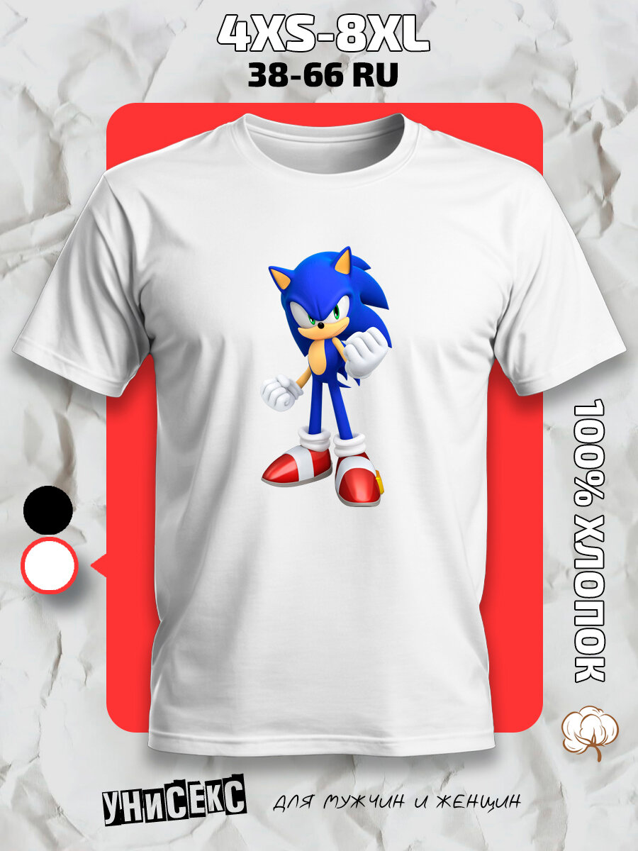 Футболка с принтом Соник Sonic Еж Шэдоу