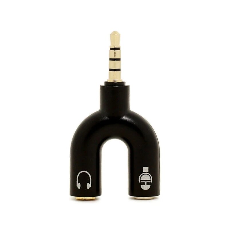 Разветвитель аудио разъема 3.5 мм черный