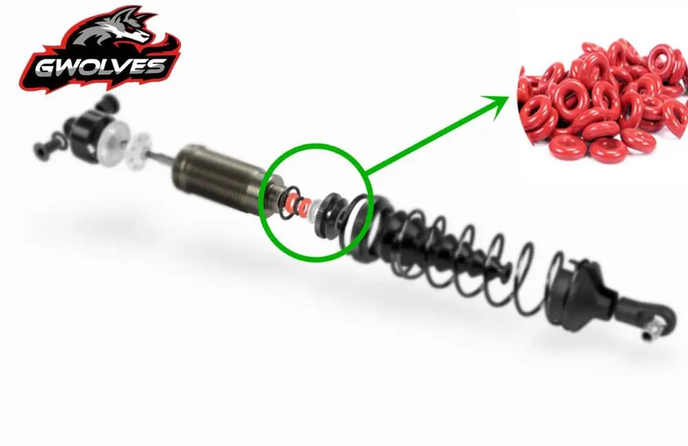 GWOLVES Силиконовые уплотнительные кольца для RC моделей 8x2mm-10pcs