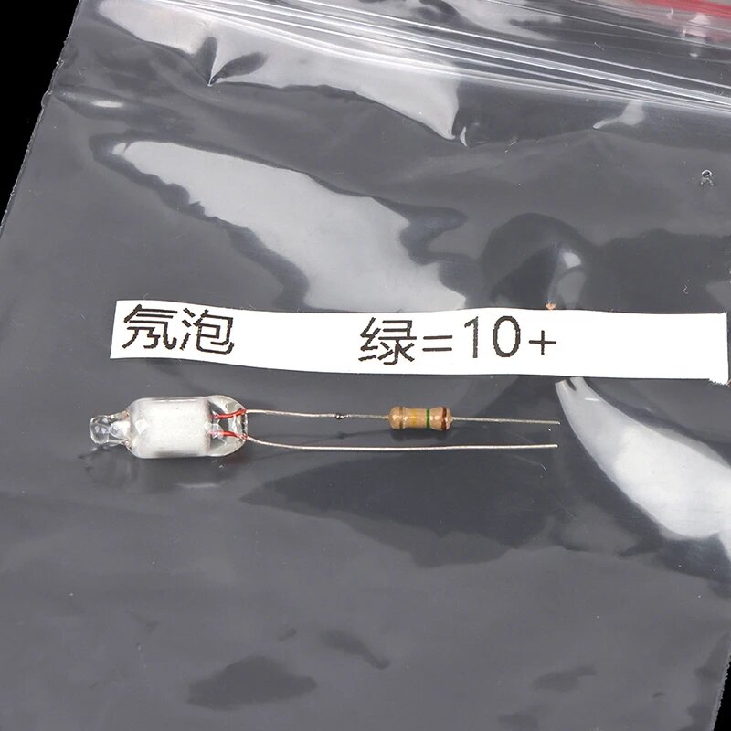 Мини неоновые лампочки 6*13 мм с резистором 220В красный/синий/зеленый Green