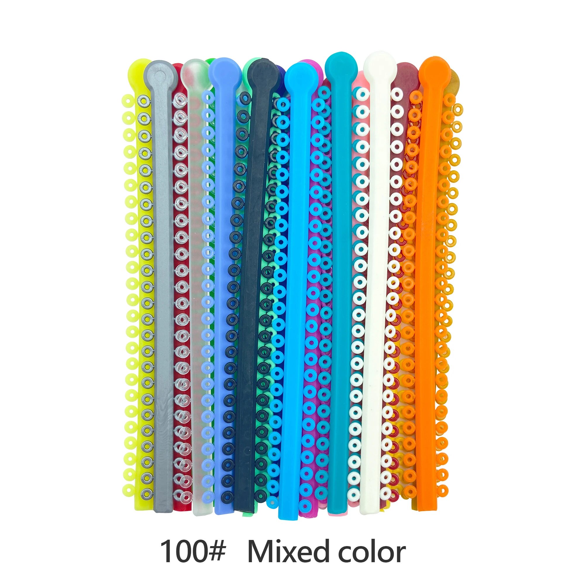 DRAGON DENT Эластичные лигатуры для брекетов 1040 шт. Mixed color 100