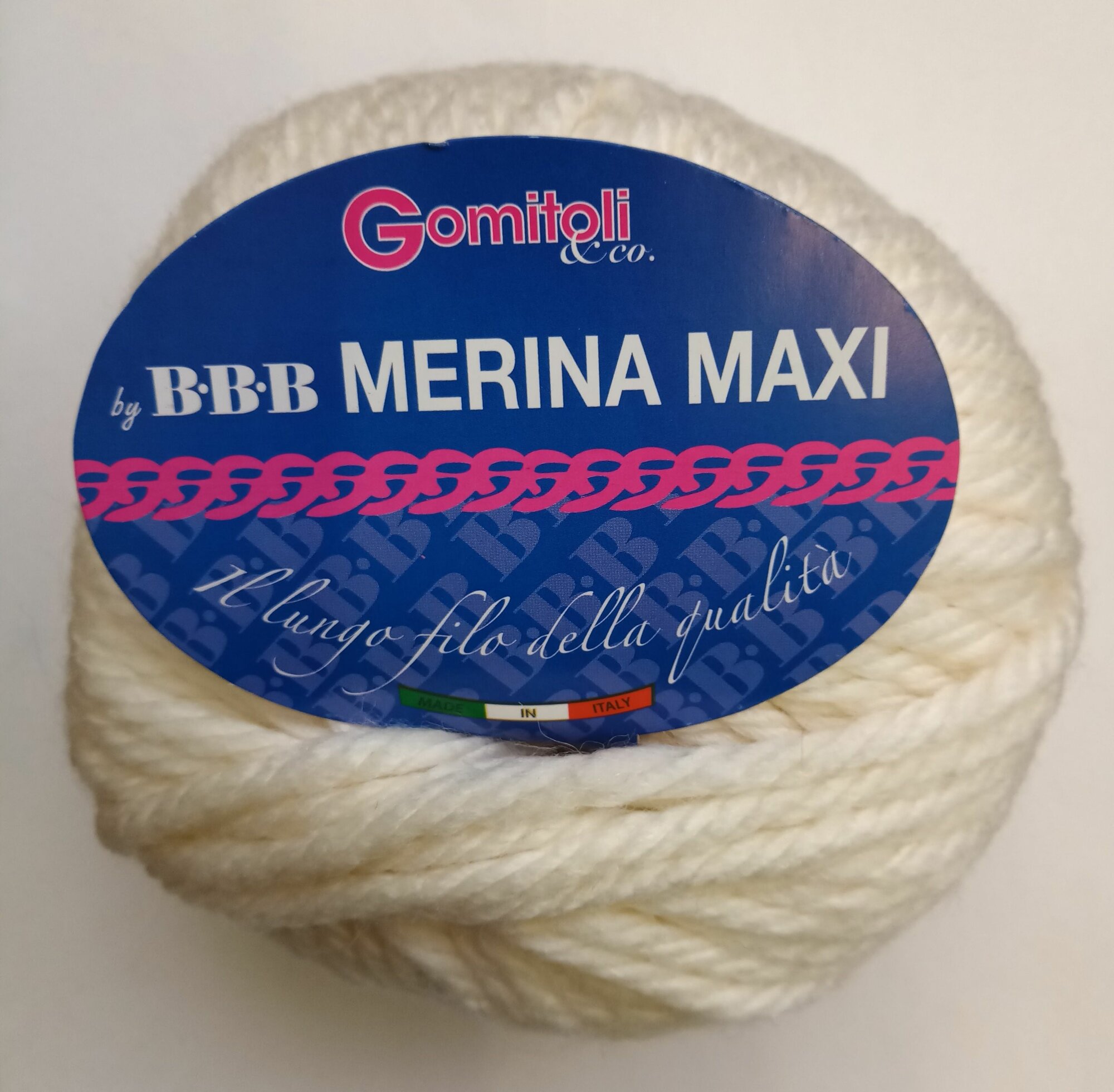 Пряжа BBB Filati Merina Maxi 7800 (1 моток 100г/60м) молочный