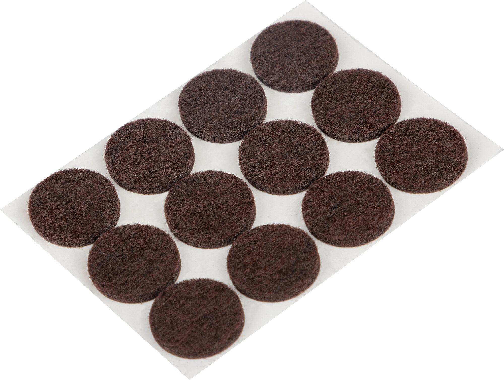 Накладки-протекторы для мебели самоклеящиеся 12шт 20мм, коричневый