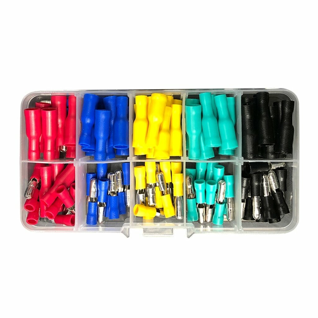 Электрические разъемы 100 шт. Изолированные разъемы для проводов «папа-мама» Быстрые электрические обжимные клеммы