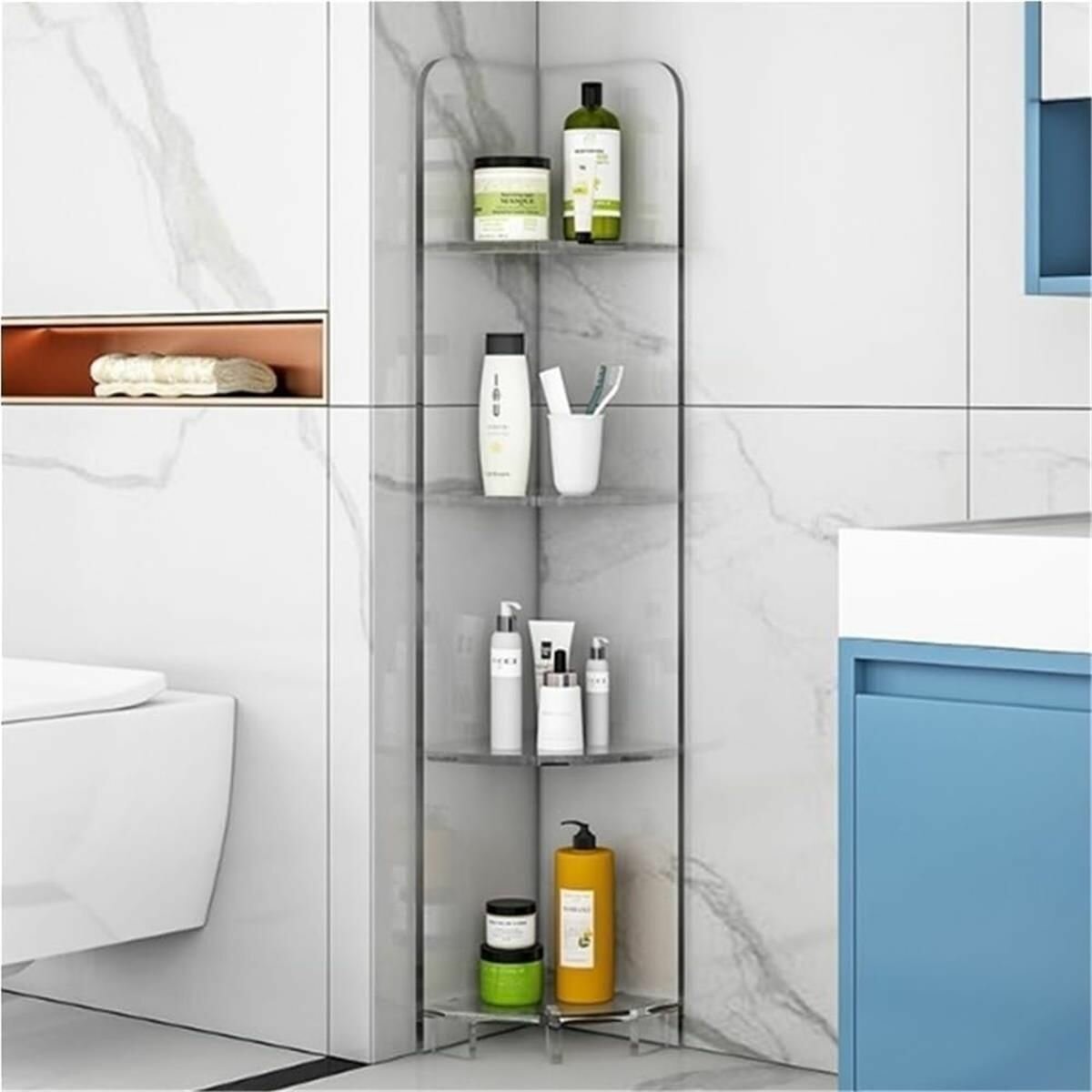 Стеллажи для хранения на 4 полках, стеллажи для ванной комнаты