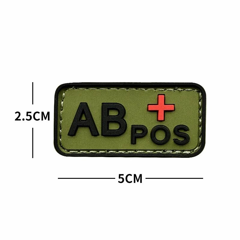 Военная нашивка AB POS с крестом, 5x2.5 см, цвет Античный цинк