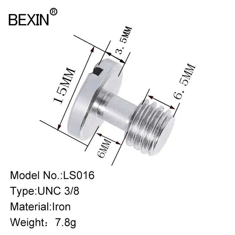 Винт BEXIN LS016 3/8" для камеры, 1PC