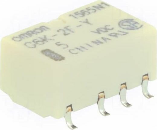 Реле OMRON G6K-2F-Y DC5 Реле электромагнитное сигнальное DPDT 1A Uобмотки 5V, SMD бистабильное 1шт