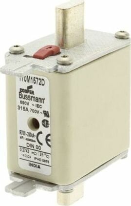 Предохранитель BUSSMANN 170M1572D Предохранитель быстродействующий с характеристикой AR 315А 690В AC DIN00 1шт
