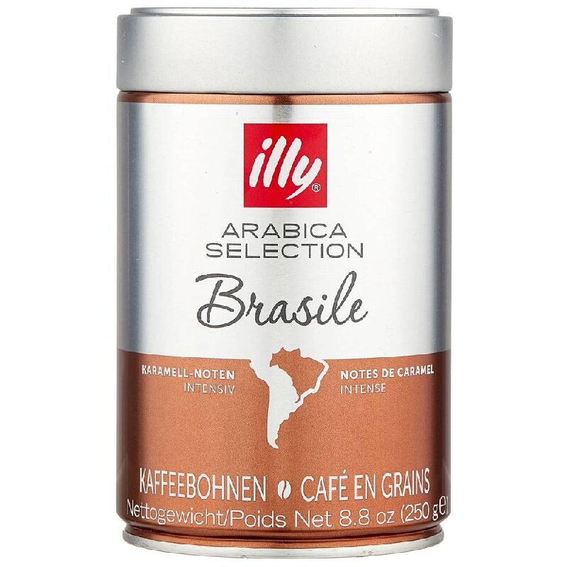 Кофе ILLY (7095.7138) MONOARABICA BRAZIL зерновой /жесть/ 250г