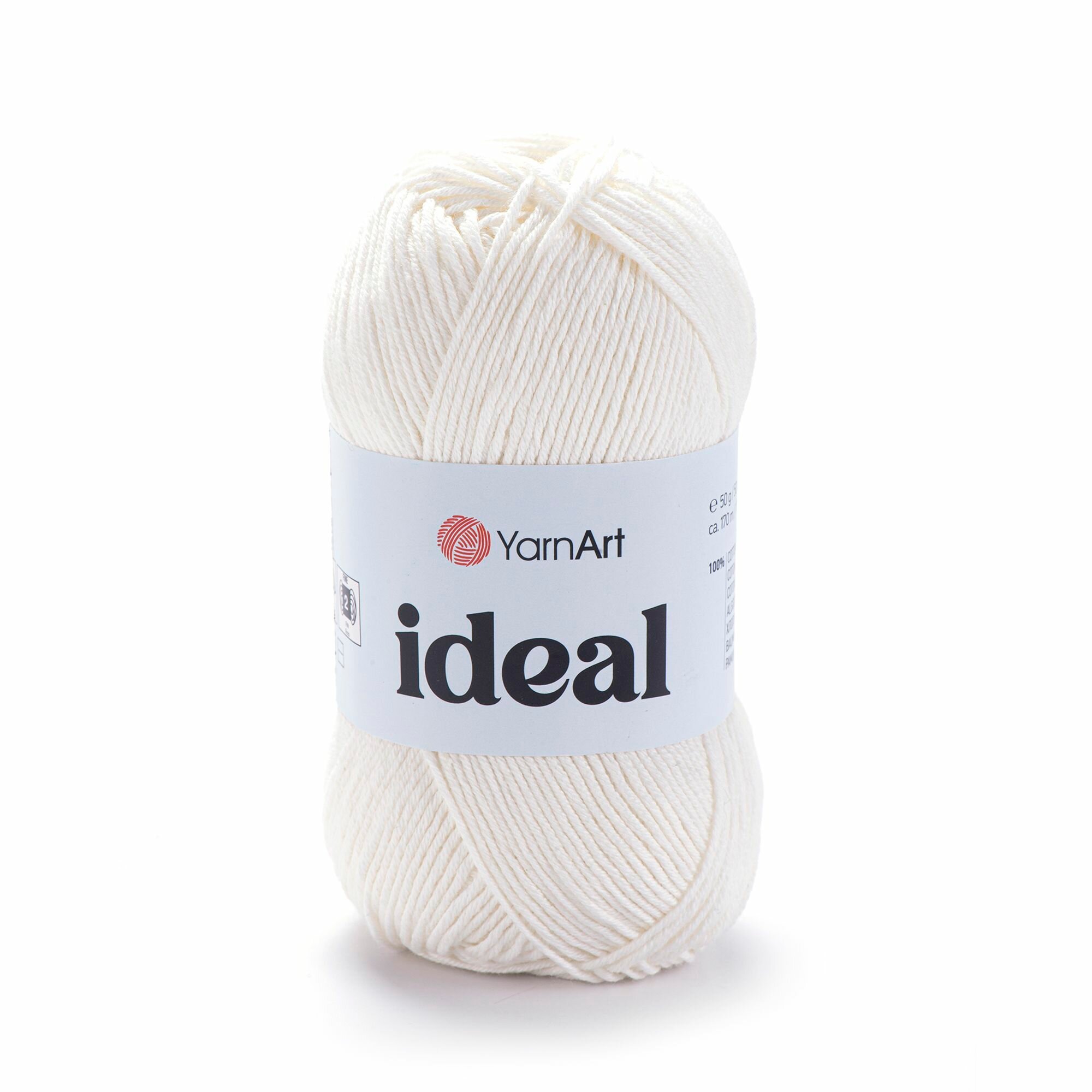 Пряжа YarnArt Ideal 222 молочный (50г/170м, упаковка 5 мотков)