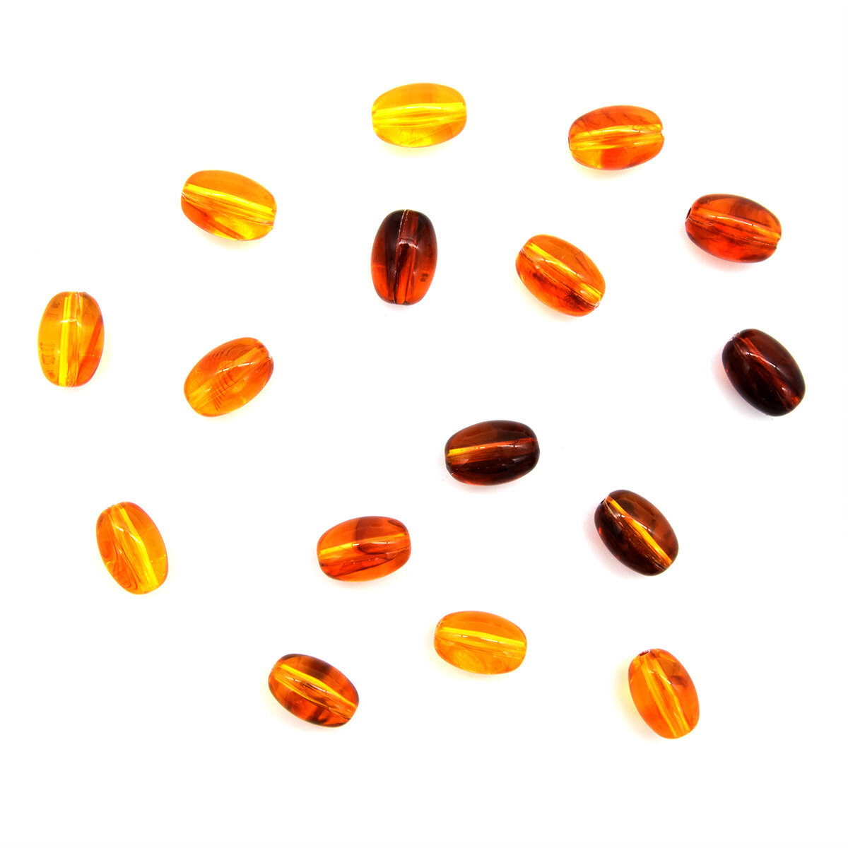 4672 Бусины пластиковые, 'янтарь', бочонок, 15*7мм, 20гр, Astra&Craft