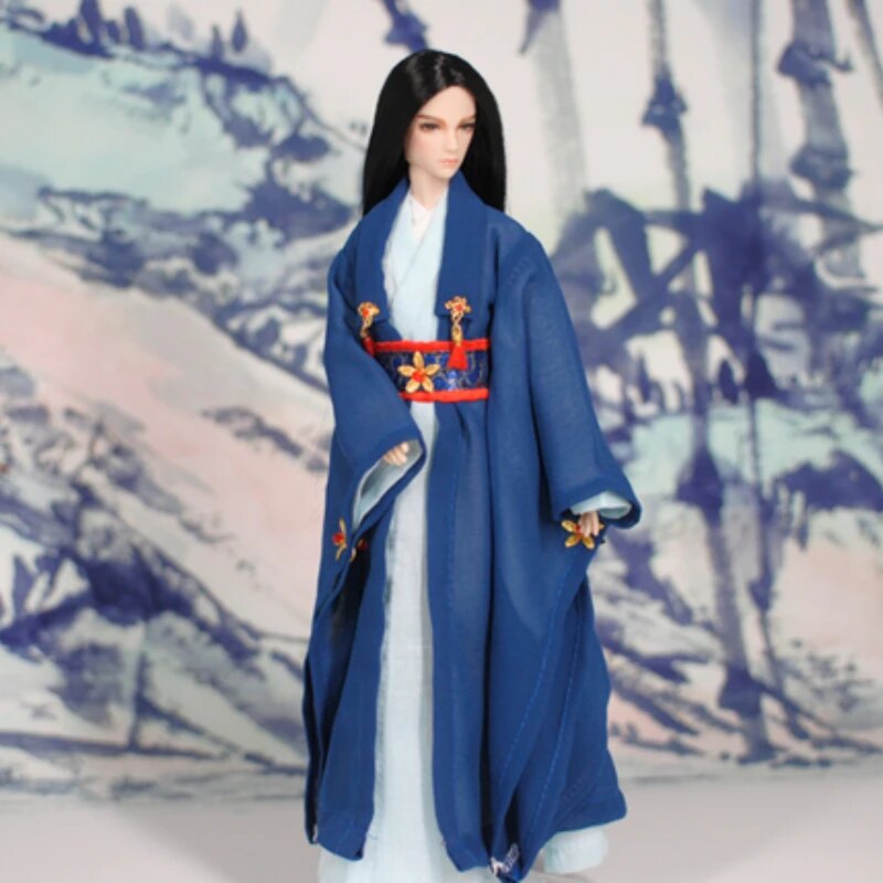 Кукла BJD, мужская, китайский костюм темно-синий, NO.17