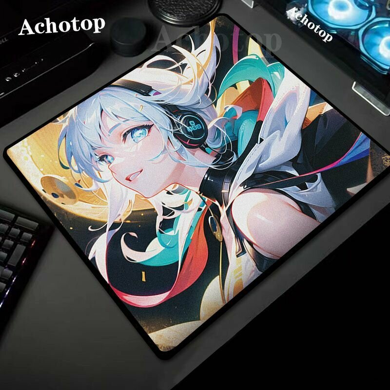 Аниме Коврик для мыши Жаккардовый настольный коврик 450x400x4мм, желтый